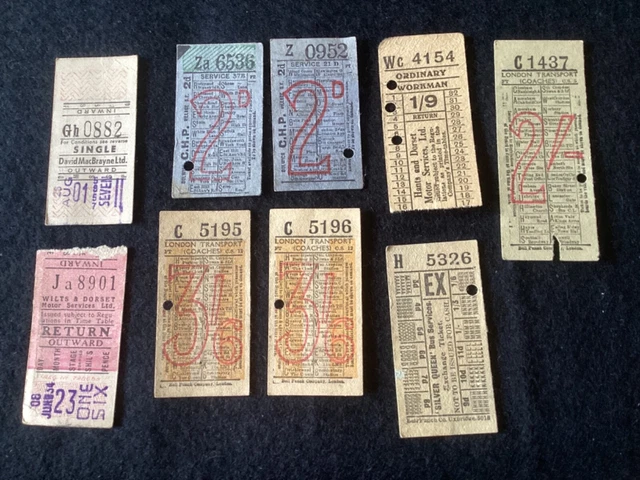 1950'S COLLECTION OF BUS/COACH TICKETS £19.95 - PicClick UK