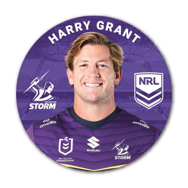 333749 MELBOURNE STORM Nrl Team Logo Harry Grant Player Image Button ...
