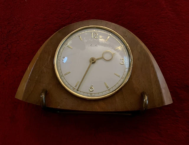 ART DECO-MAUTHE GERMAN- Half Dome Mantle Desk Clock-1930s+ Rare ...