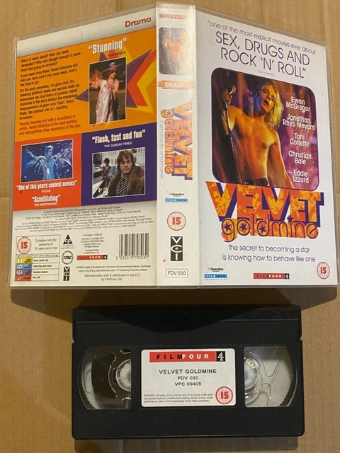 VELVET GOLDMINE EWAN McGregor,Toni Collette Big Case VHS VIDEO Ex ...