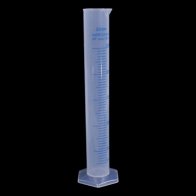250ML MEASURING CYLINDER blue scale acid and alkali resistant measur_js ...