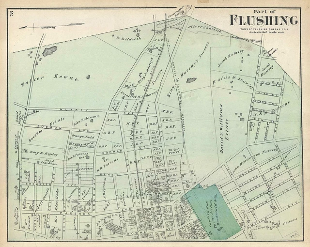 1873 BEERS MAP of North Flushing, Queens, New York City £137.30 ...