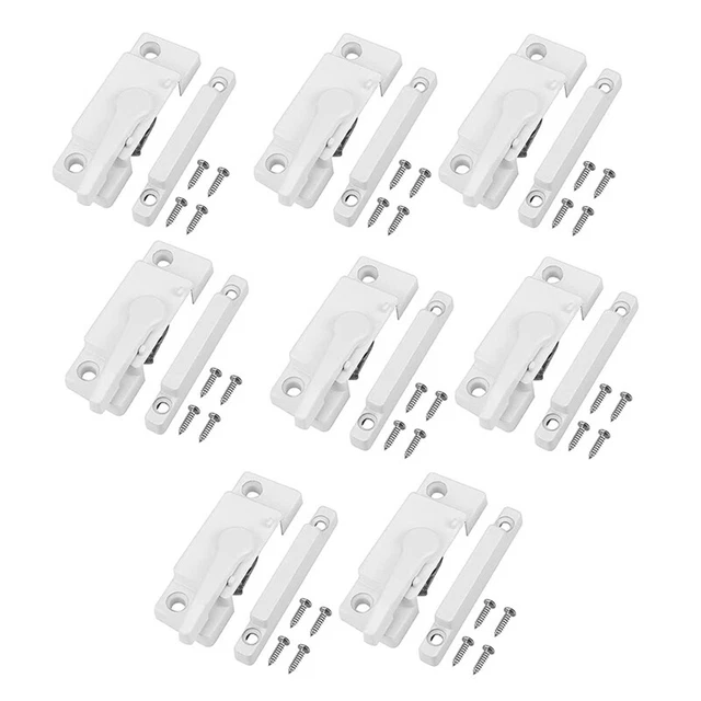 WINDOW SASH LOCKS, 8 Pack White Window Sash Locks & Latches Replacement ...