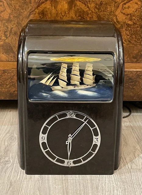 VITASCOPE AUTOMATON ELECTRIC Clock Rocking Ship £1,100.00 - PicClick UK