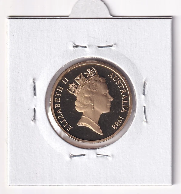 AUSTRALIAN PROOF : 1988 $1 First Fleet Unc Coin In 2X2 Holder ...
