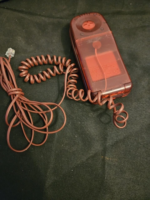 VINTAGE RED RADIO Shack Transparent See Through Flip Phone Land Line ...
