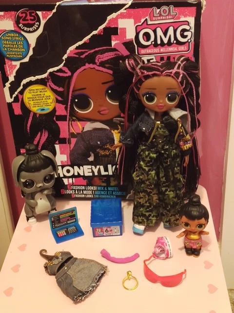 LOL SURPRISE DOLL L.O.L. OMG Honeylicious + Sister Honey Bun and ...