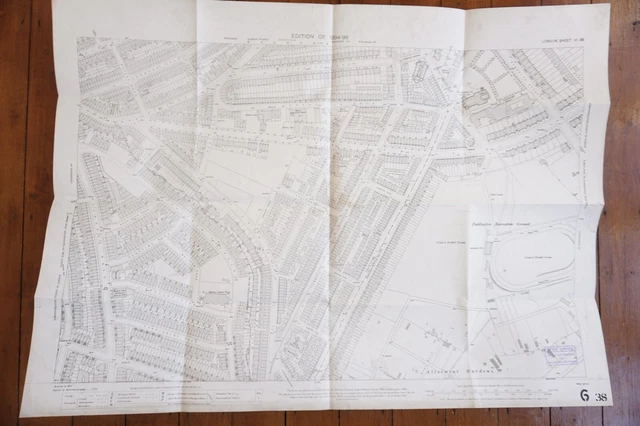 1894 PADDINGTON CRICKET Ground London Railway OS Railway Map £39.99 ...