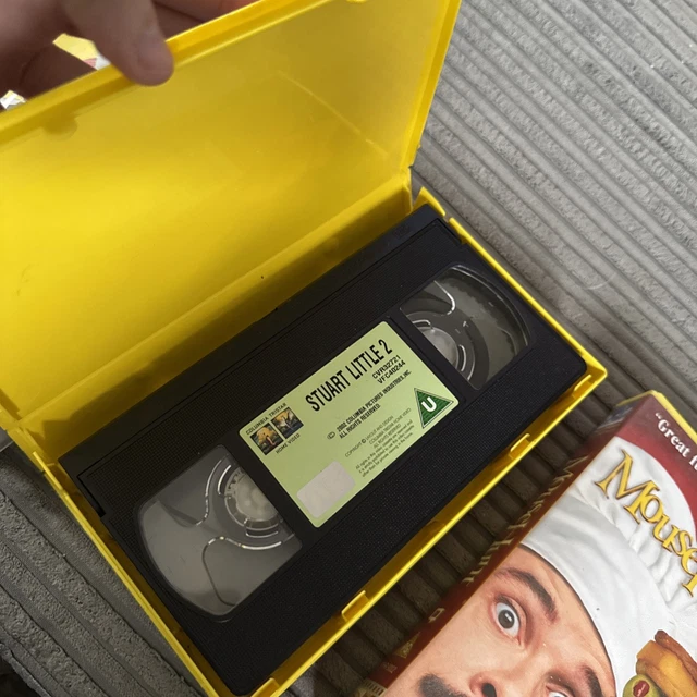 3 X VHS Video Tape Bundle Stuart Little 1 & 2 Mouse Hunt Retro Classic ...