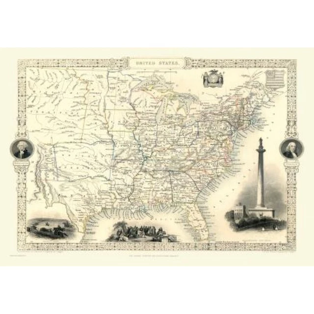 USA 1851 MAP by John Tallis 1000pc Jigsaw Puzzle 690mm x 480mm £19.99 ...