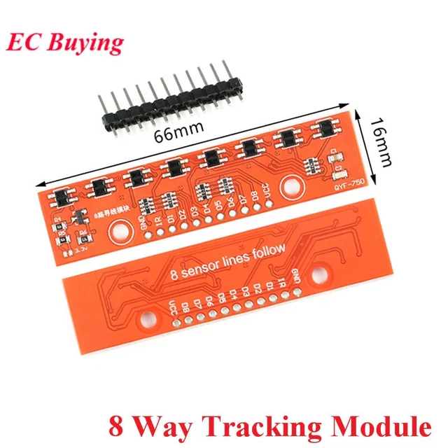 8 CHANNEL IR Tracking Sensor Module DIY Detector for Arduino Smart Car ...