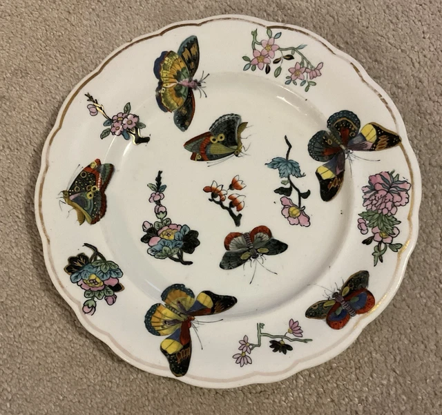 ANTIQUE C1820S GEORGIAN Copeland Trinity College Butterfly Plate ...