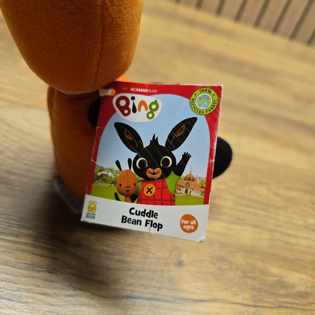 120L BING & Friends Flop Cuddle Bean Toy Orange Cute Lil Character Bnwt ...