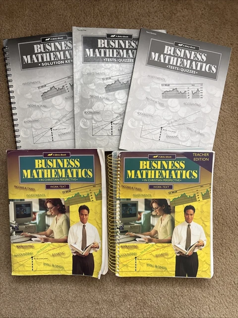 A BEKA BUSINESS Math Work-Text Student Teacher Test Quiz Key Complete ...