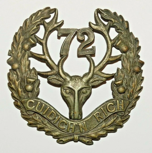 BRITISH MILITARY CAP BADGES, Canadian 72nd Seaforth Highlanders CEF ...