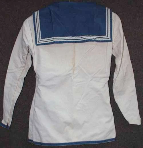 WW2 VINTAGE RANS Royal Australian Navy tropical white cotton square rig ...