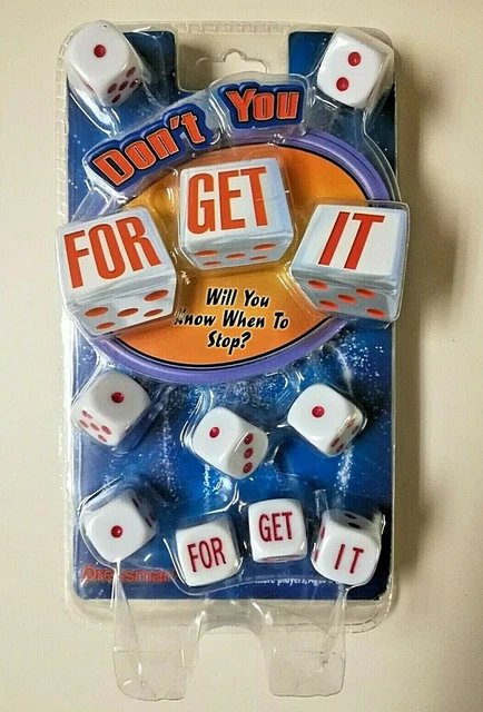 DONT YOU FORGET It by Pressman Strategy Dice Game Push Your Luck Sealed ...