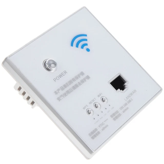 300M WALL EMBEDDED Wireless AP Router Charging Port Wall WIFI Panel ...