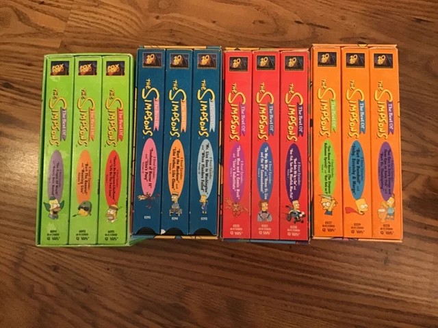 THE BEST OF The Simpsons VHS COMPLETE Box Set Volumes 1-12 Rare Set! £ ...
