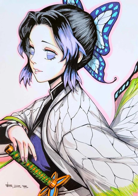 SHINOBU KOCHŌ,DEMON SLAYER,FAN art,drawing,markers,comics,manga ...