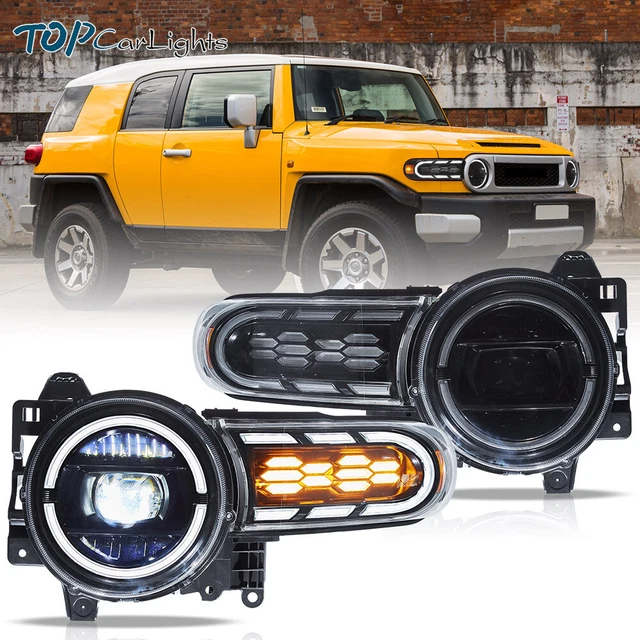 VLAND FULL LED Headlights For Toyota FJ Cruiser 2007-2015 W/Sequential ...
