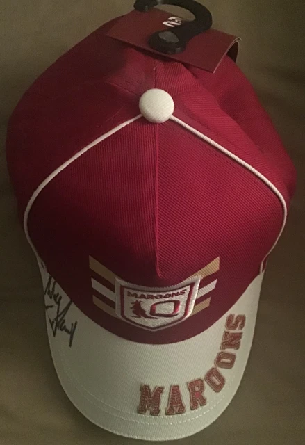 QUEENSLAND MAROONS CAP Signed By Wally Lewis Comes With Its Own C.o.a ...