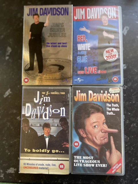JIM DAVIDSON VHS - Live X4 Bundle £7.00 - PicClick UK