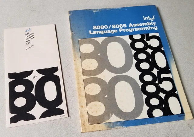 ORIGINAL INTEL 8080/8085 Assembly Language Programming manual + reference card £18.99 - PicClick UK