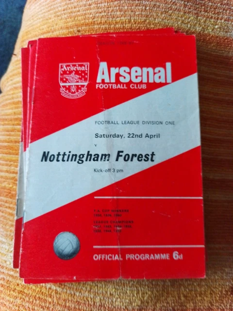 4 X ARSENAL 1966/67 Home Programmes (46) £3.99 - PicClick UK