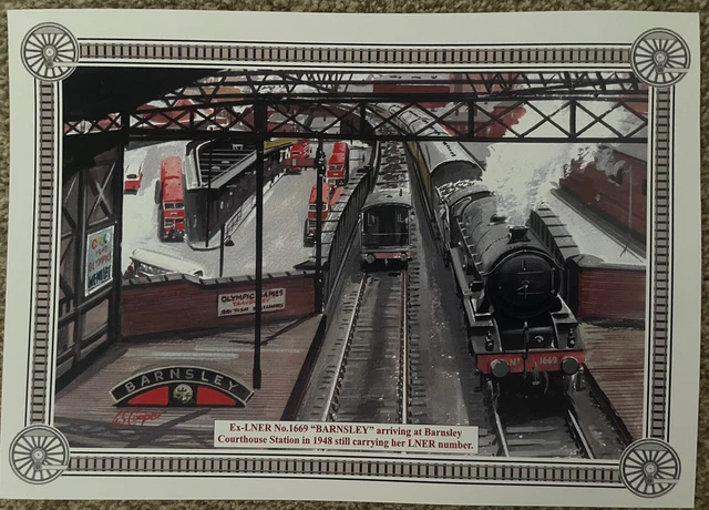 BARNSLEY EX LNER Print GS Cooper Painting Commissioned By Dawn Covers £ ...