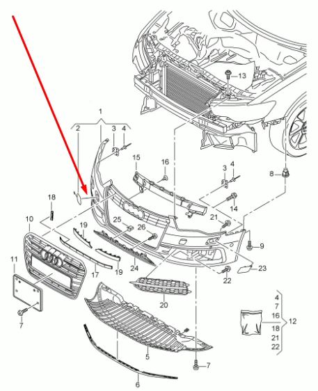 OEM AUDI A6 C7 Front Bumper 4G0807065Egru 4G0807065E Gru Genuine 2012 £ ...