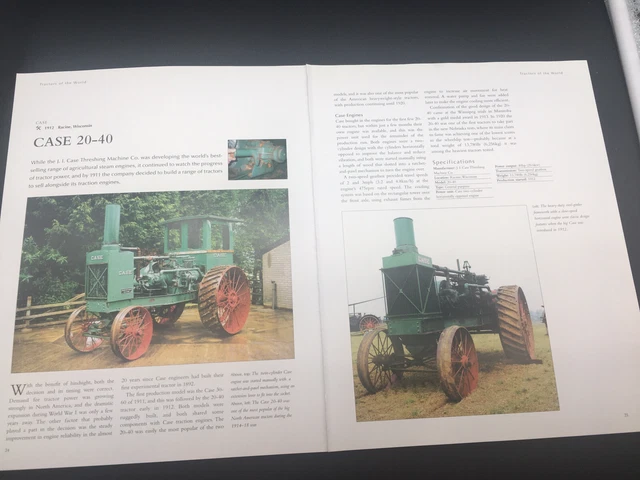 CASE 20-40 1912 Vintage Tractor Frameable Article Pics Specifications ...