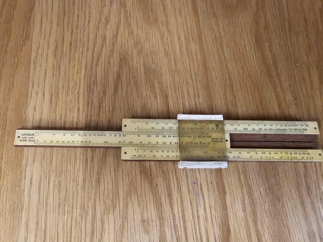 VINTAGE UNIQUE LONG Log Sliding Ruler Rule Engineering Mathematical £6. ...
