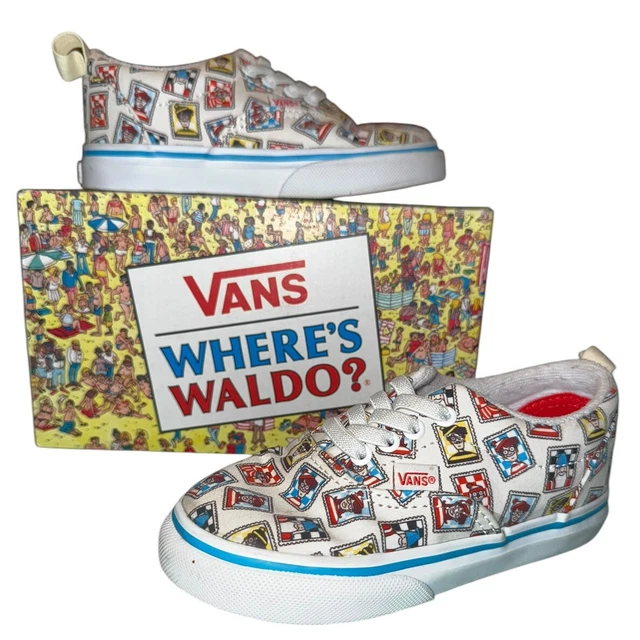 WHERE’S WALDO X Vans Collab Postage Stamp Kids Size 9.0T Shoes Off The ...