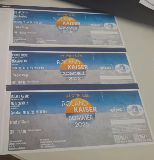 ROLAND KAISER - Das Open Air 2026 19.7.26 3 Tickets FOS Ulm ...