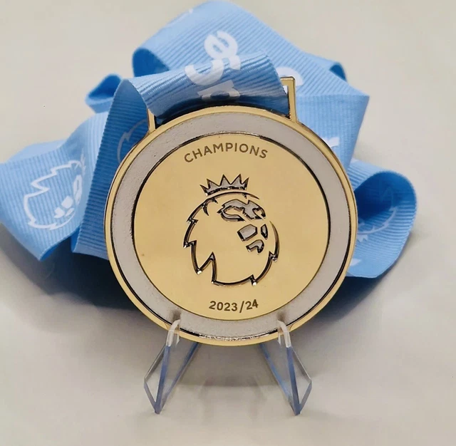 PREMIER LEAGUE WINNERS Medal & Ribbon, 2024, MANCHESTER CITY £24.99 ...