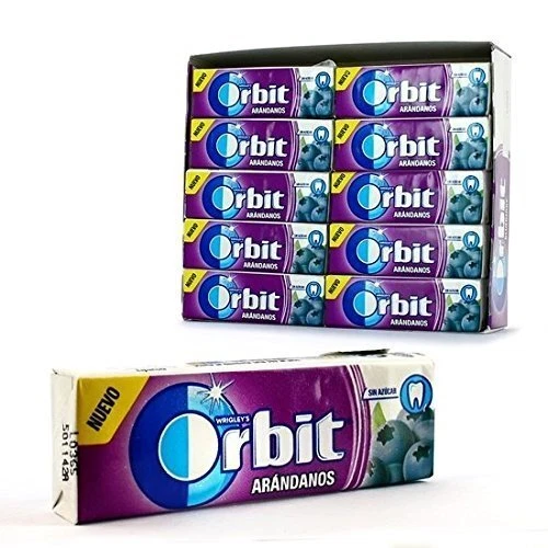 WRIGLEY'S ORBIT/EXTRA CHEWING GUM SUGAR BLUEBERRY FLAVOUR 14g CHEWING ...