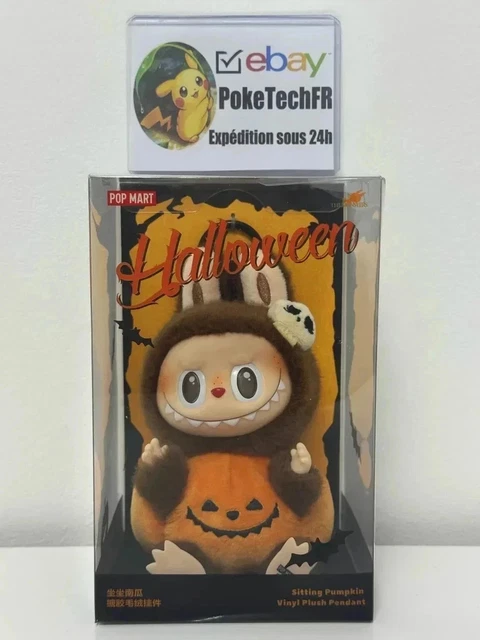 LABUBU HALLOWEEN PUMPKIN Sitting POP MART Vinyl Plush Pendant ...