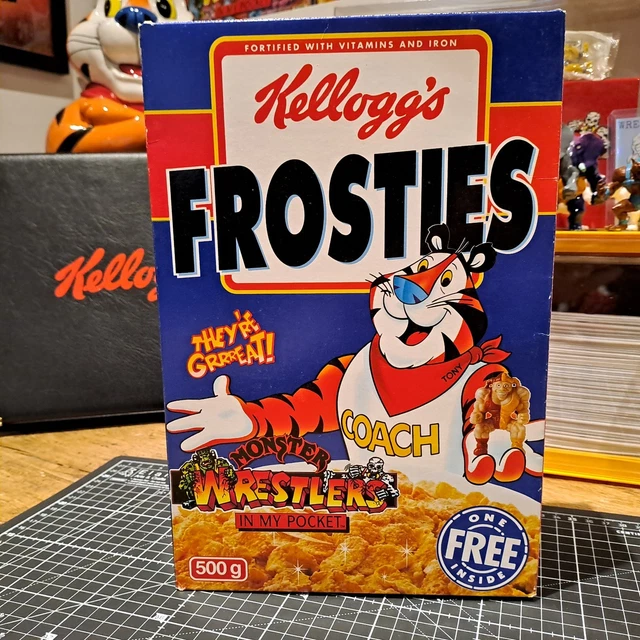 MONSTER WRESTLERS IN My Pocket Kelloggs Frosties Cereal Box 500g 90s ...