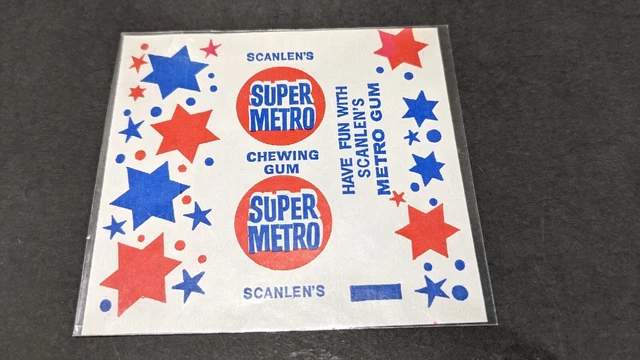 RARE VINTAGE SCANLENS Have Fun With Super Metro Gum Candy Archive Wax ...