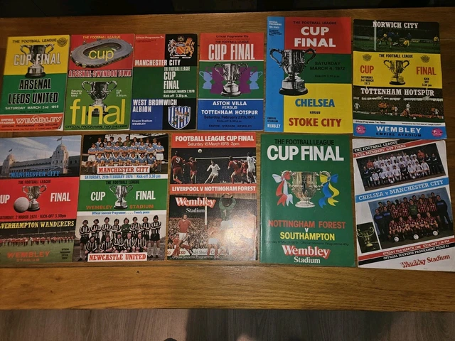 COLLECTION OF 11 League Cup Final Programmes. Pre-Owned. £10.07 ...