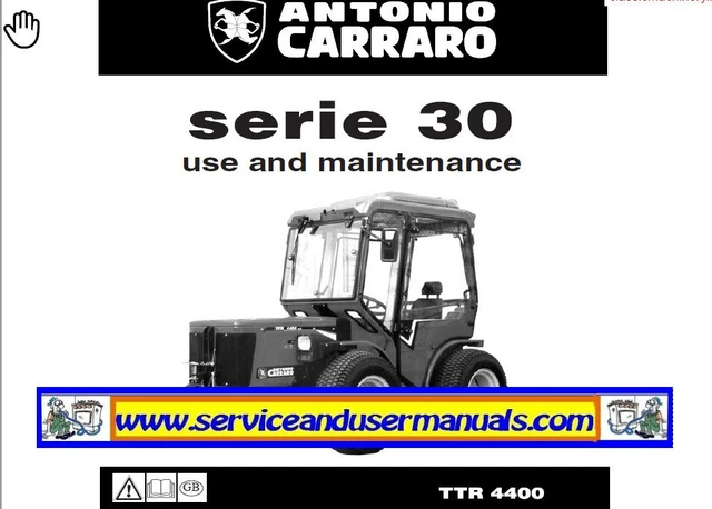 ANTONIO CARRARO - Tractor - Uso e Manutenzione - User & Maintenance ...