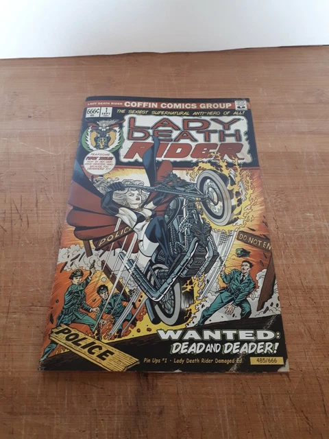LADY DEATH PIN Ups #1 Death Rider Variant Homage Ltd Edition Only 666 ...
