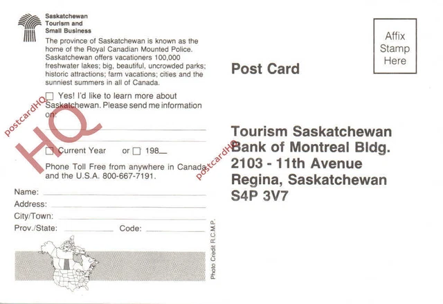 PICTURE POSTCARD_ SASKATCHEWAN, Royal Canadian Mounted Police EUR 4,67 ...