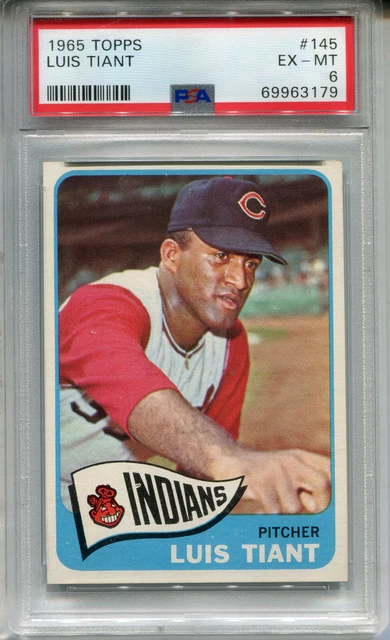 1965 TOPPS #145 Luis Tiant PSA 6 EX-MT Indians de Cleveland EUR 151,07 ...