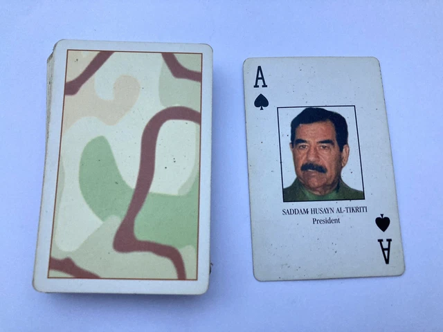 VINTAGE IRAQI MOST Wanted Playing Cards Saddam Hussein Iraq War £15.00 ...
