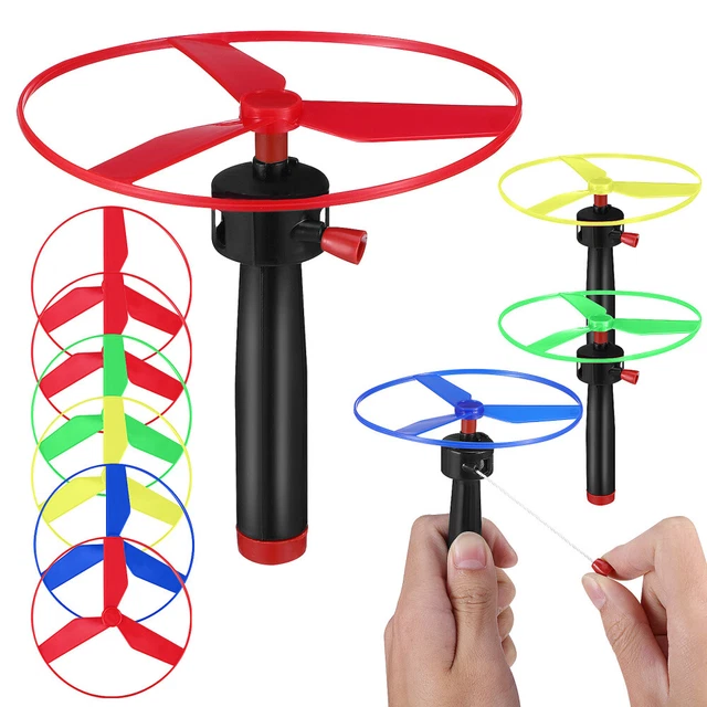 PLASTIC CHILD FLYING Disc Saucer Launcher Fun Toys Helicopter £4.99 ...