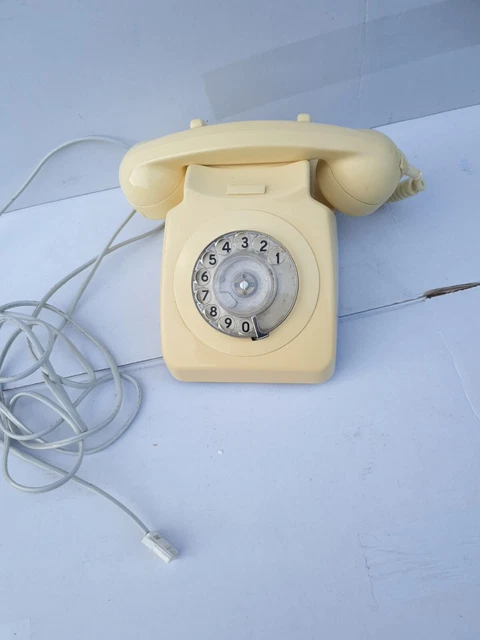 VINTAGE ROTARY DIAL Phone BT 8746G Tested Fully Working Cream BT Plug ...