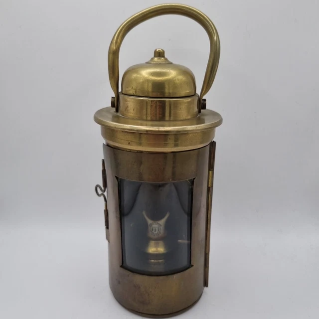 ANTIQUE SHERWOODS BRASS Maritime Ships Binnacle Oil Lamp Fully Working ...