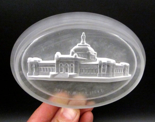 ANTIQUE C 1876 GILLINDER Glass "MEMORIAL HALL" Centennial Exposition ...